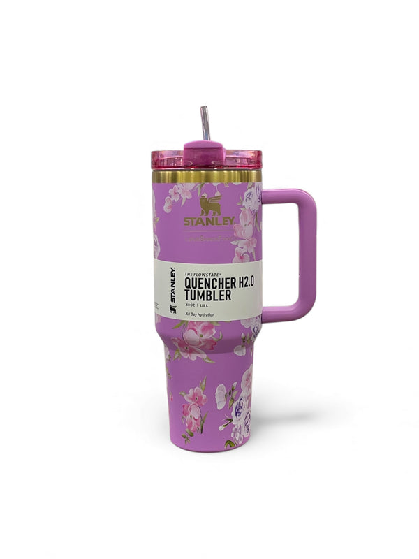BIGMAN Purple Petal Dream Stanley Quencher Tumbler 40oz – Bigman